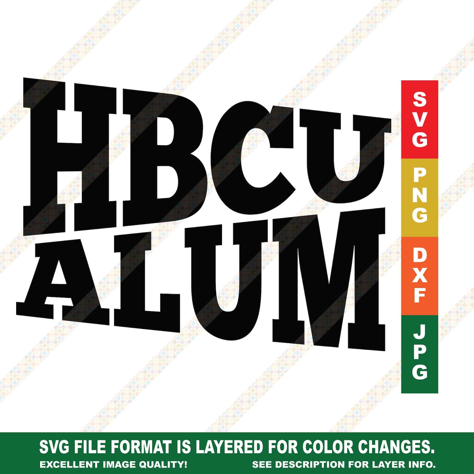 HBCU Alum / Alumni Grad Slanted SVG PNG Grad Cricut or - Etsy