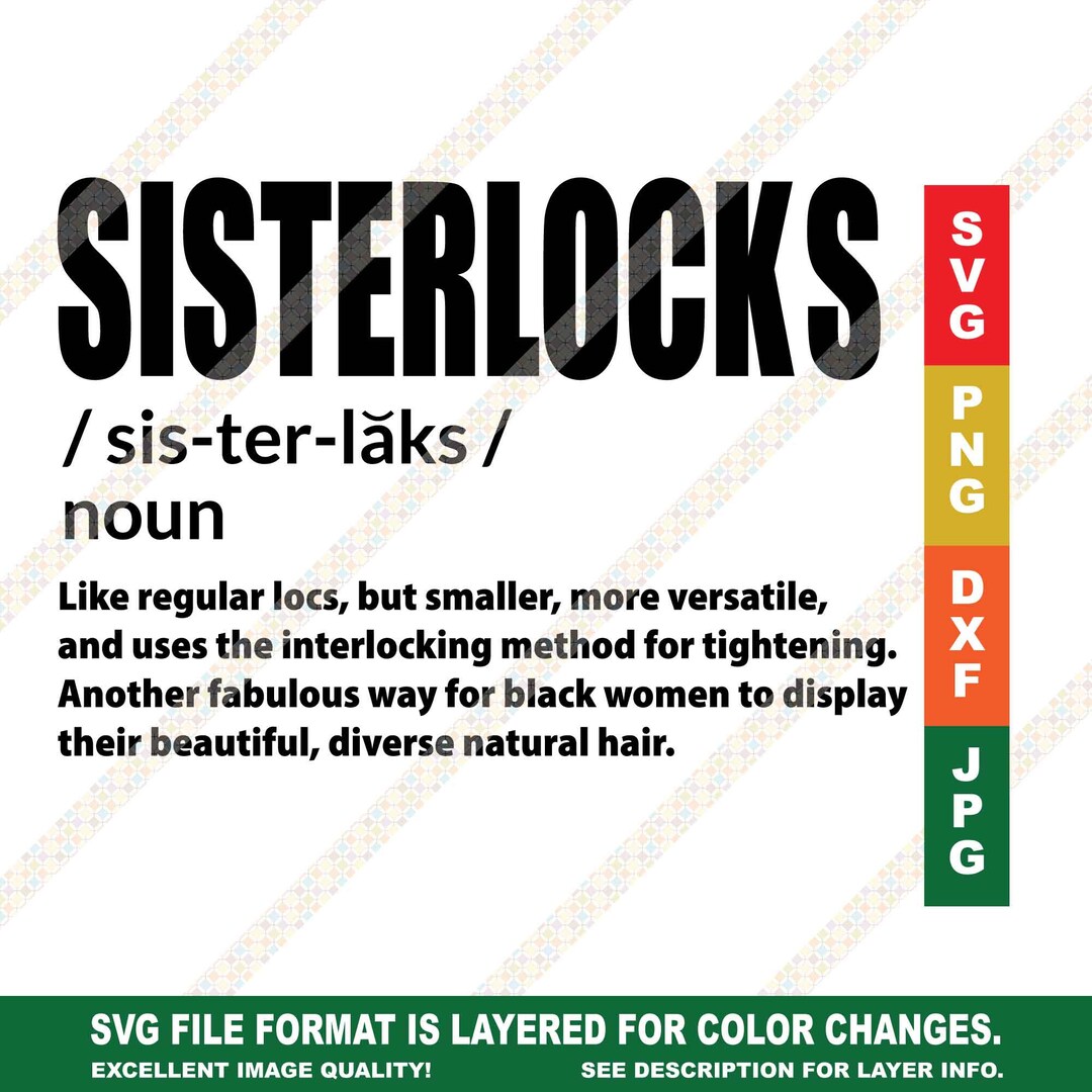 Sisterlocks SVG Definition Locs Cricut or Silhouette Cut File - Etsy