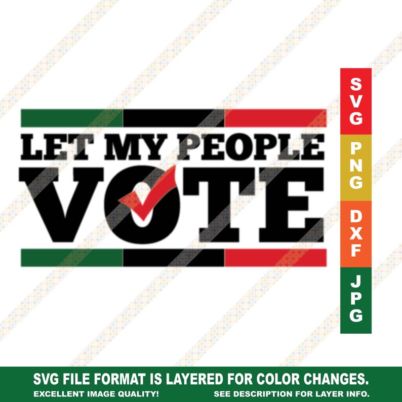 Let My People Vote Voting Rights SVG Cricut or Silhouette - Etsy