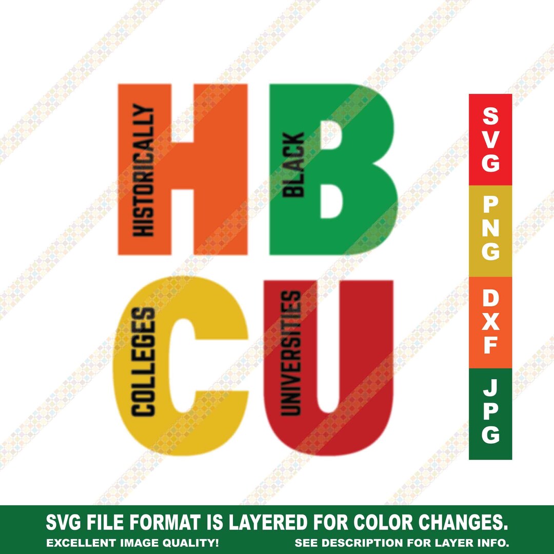 HBCU Historically Black Colleges & Universities Acronym SVG Grad Alumni ...