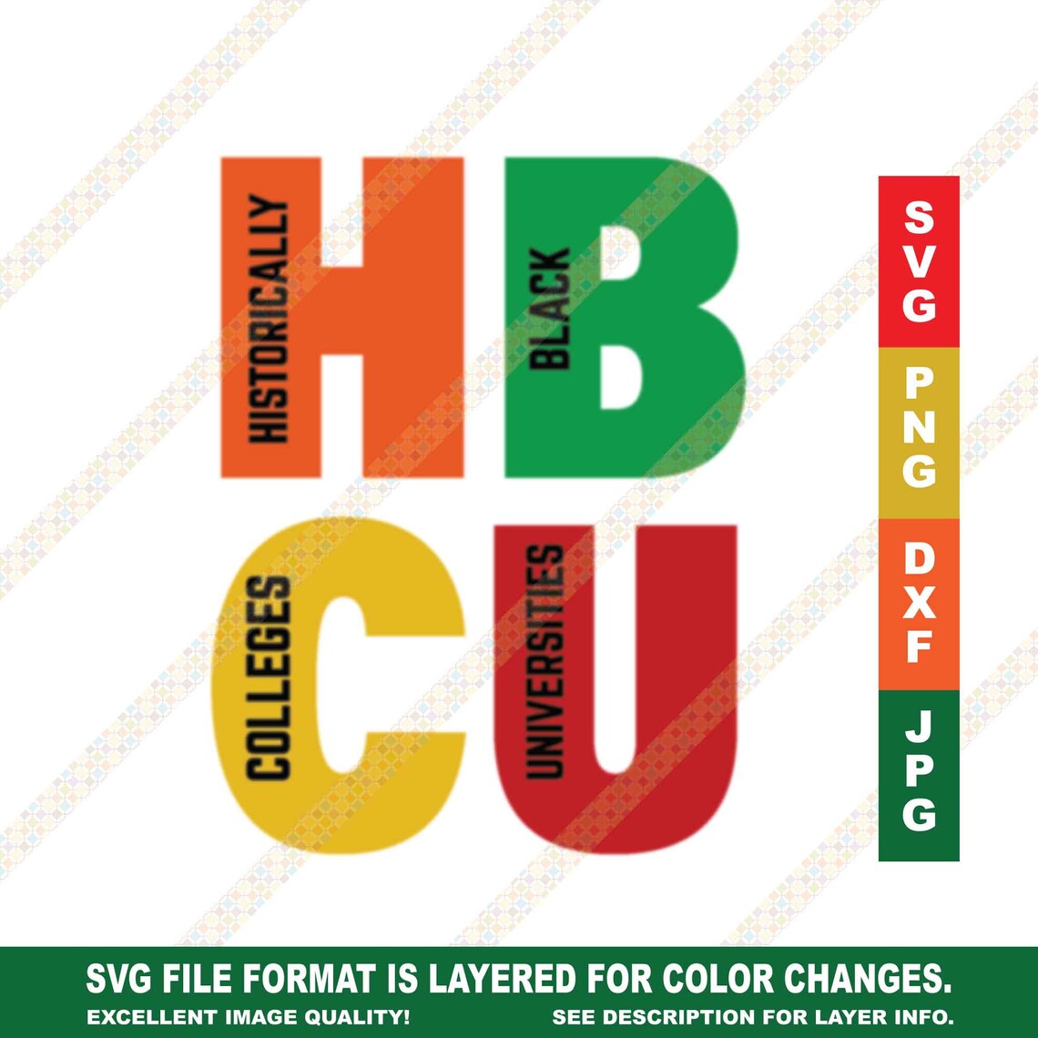 HBCU Historically Black Colleges & Universities Acronym SVG Grad Alumni ...
