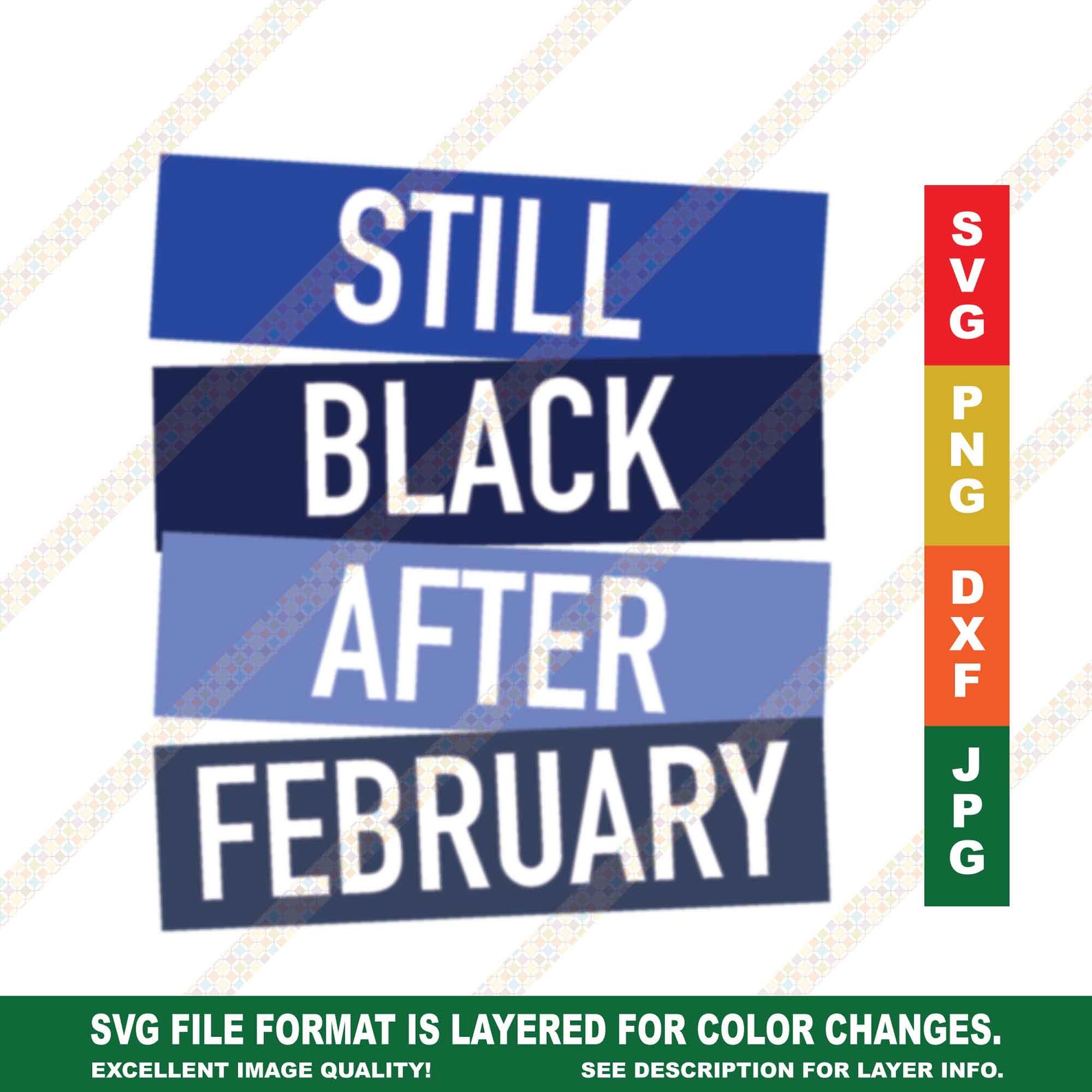 Still Black After February (black History Month Quote) SVG PNG JPEG ...