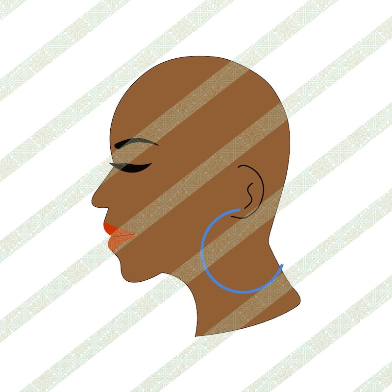 Bald Black Woman Svg - Etsy