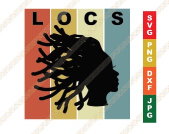 Black Woman Locs Svg | Etsy