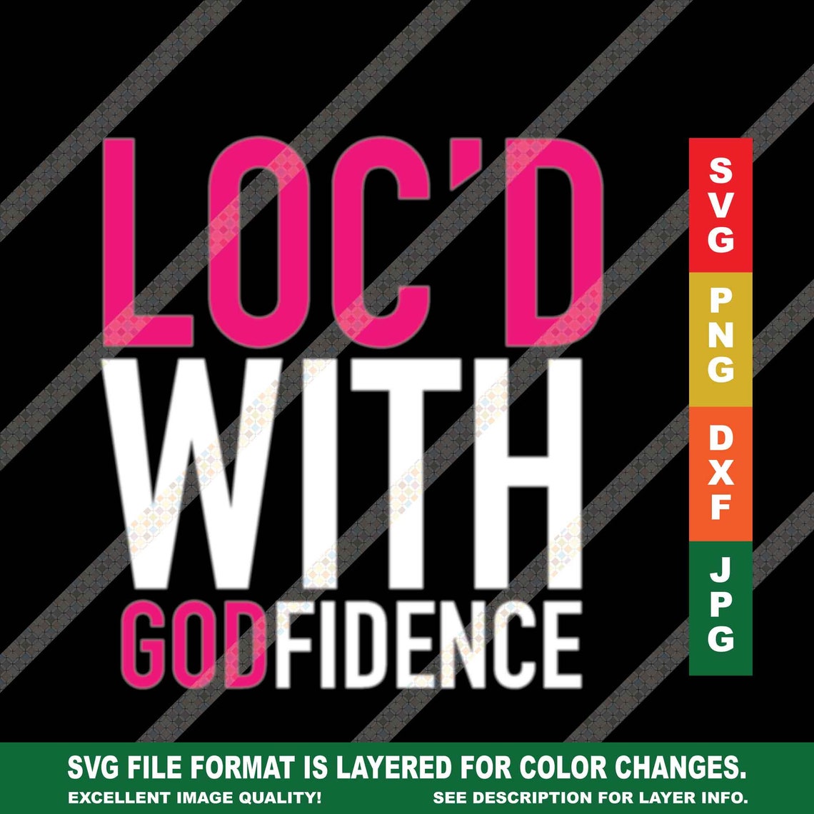 Loc'd With Godfidence Locs Dreadlocks Christian Quote SVG - Etsy