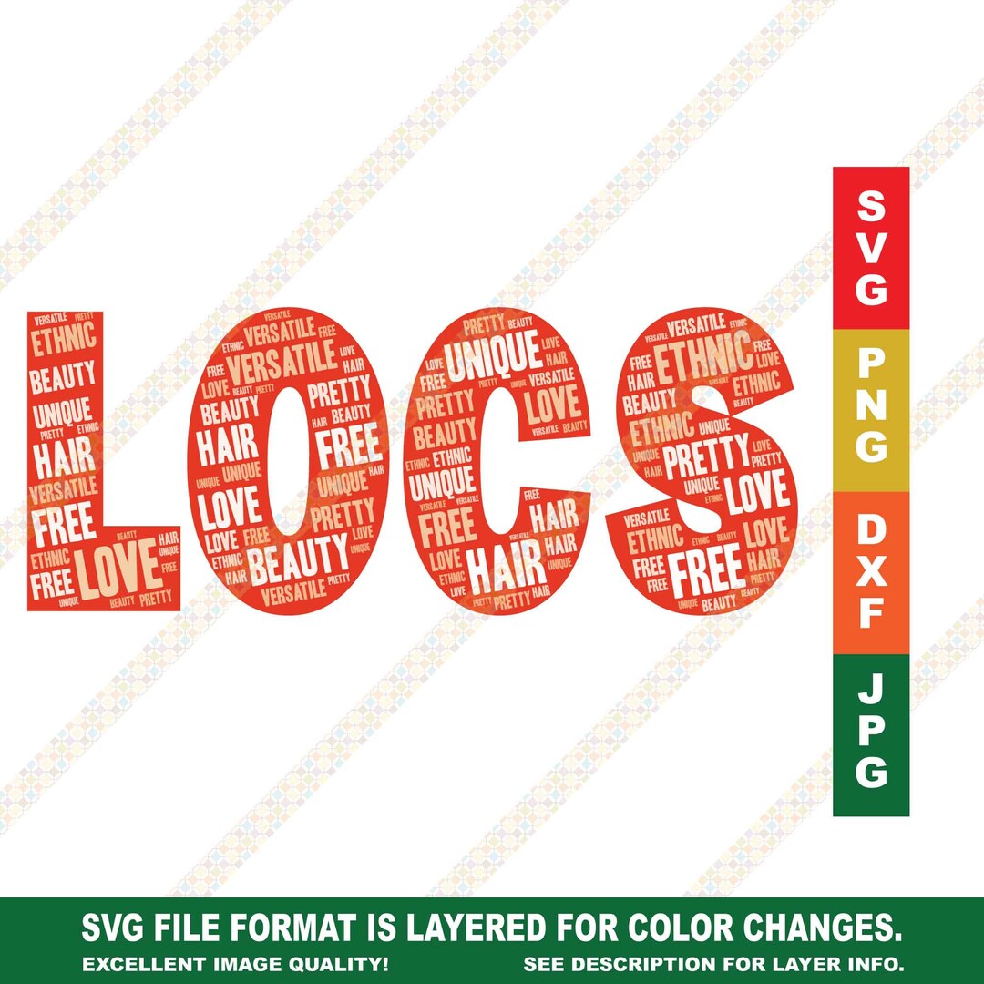 Locs Word Art Cricut or Silhouette Cut File - Etsy