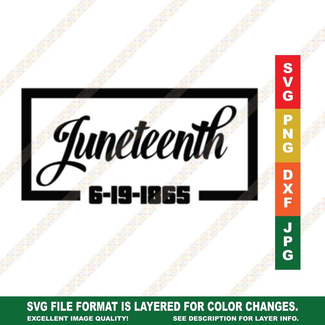 Juneteenth Box June 19, 1865 SVG Cricut or Silhouette Cut File - Etsy