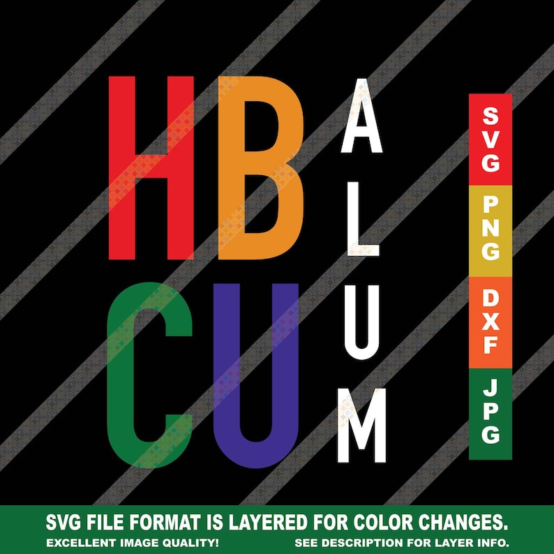 HBCU Alum / Alumni Grad SVG PNG Grad Cricut or Silhouette Cut - Etsy