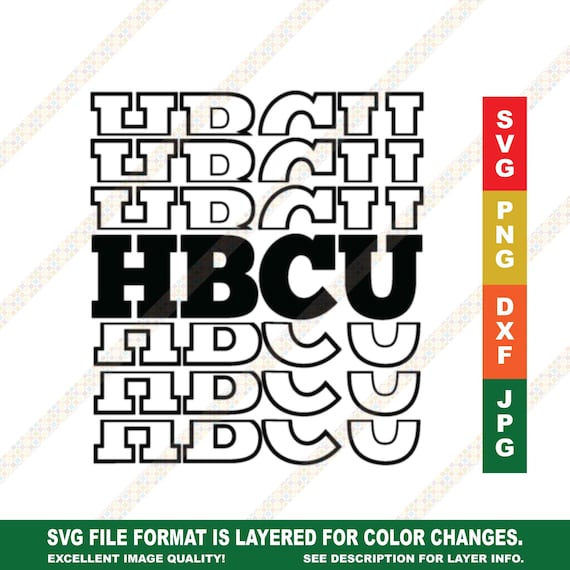 HBCU Stacked SVG Text for Grad Alumni Cricut or Silhouette Cut | Etsy