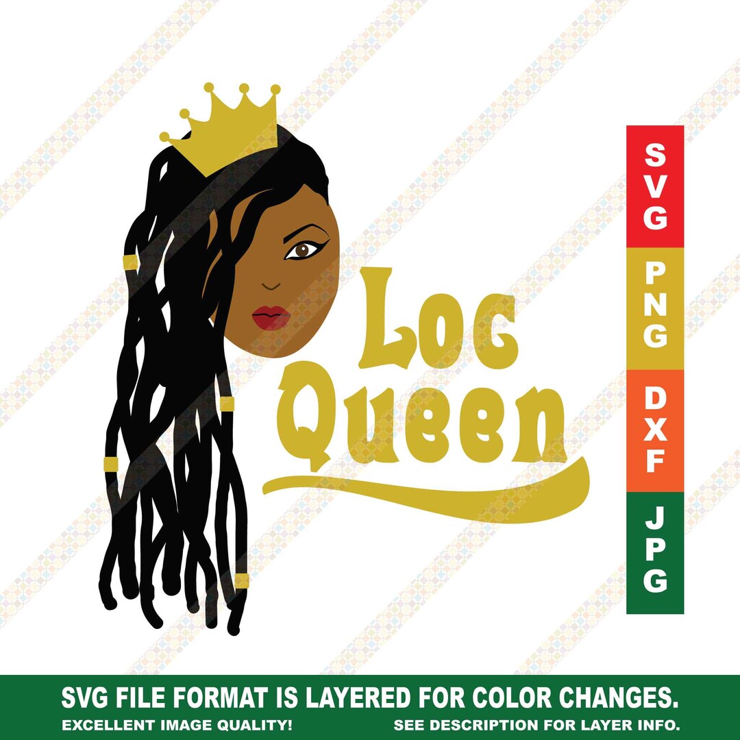 Loc Queen With Crown Dreadlocks SVG Cricut or Silhouette Cut File - Etsy