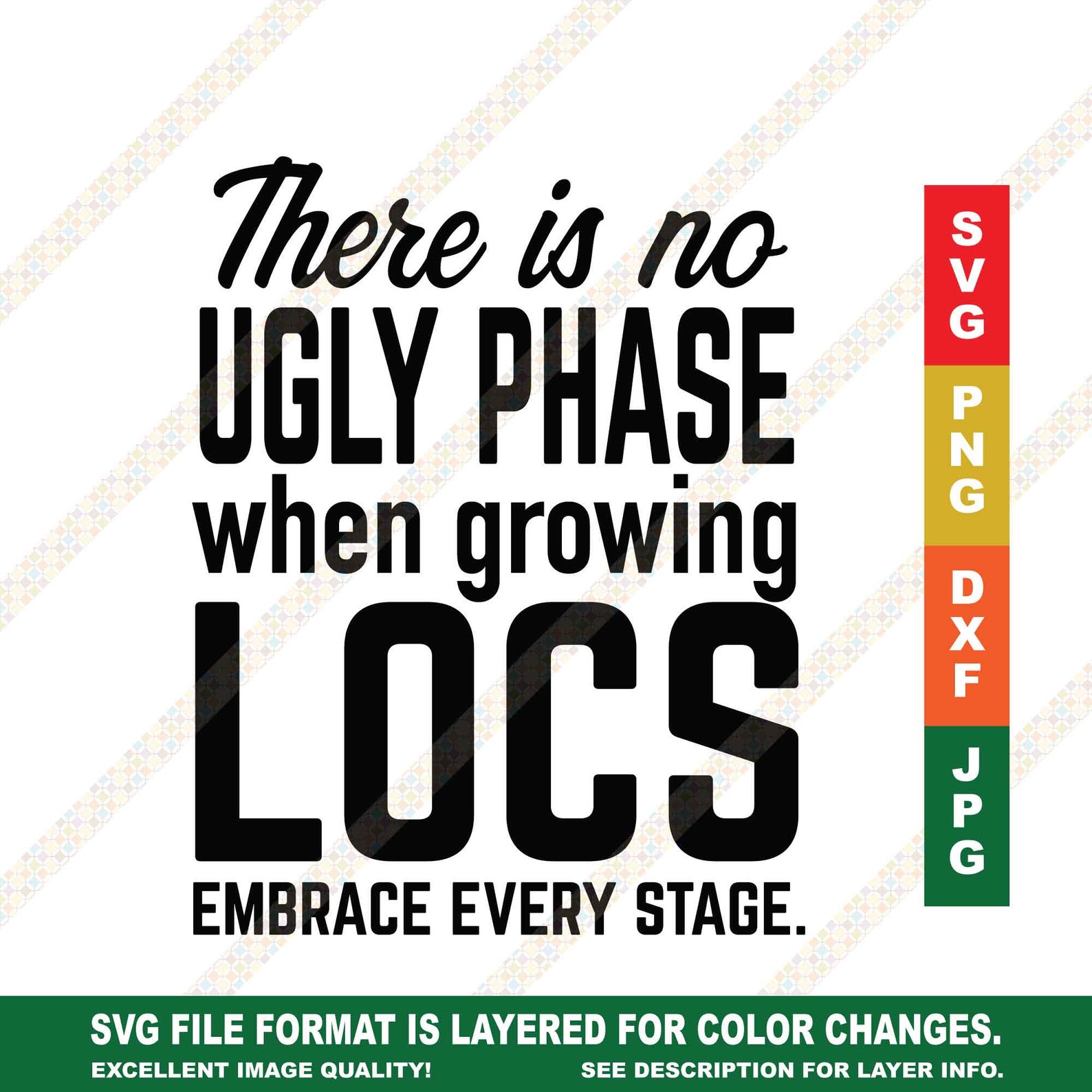 There is No Ugly Phase When Growing Locs or Dreadlocks Quote SVG Cricut ...