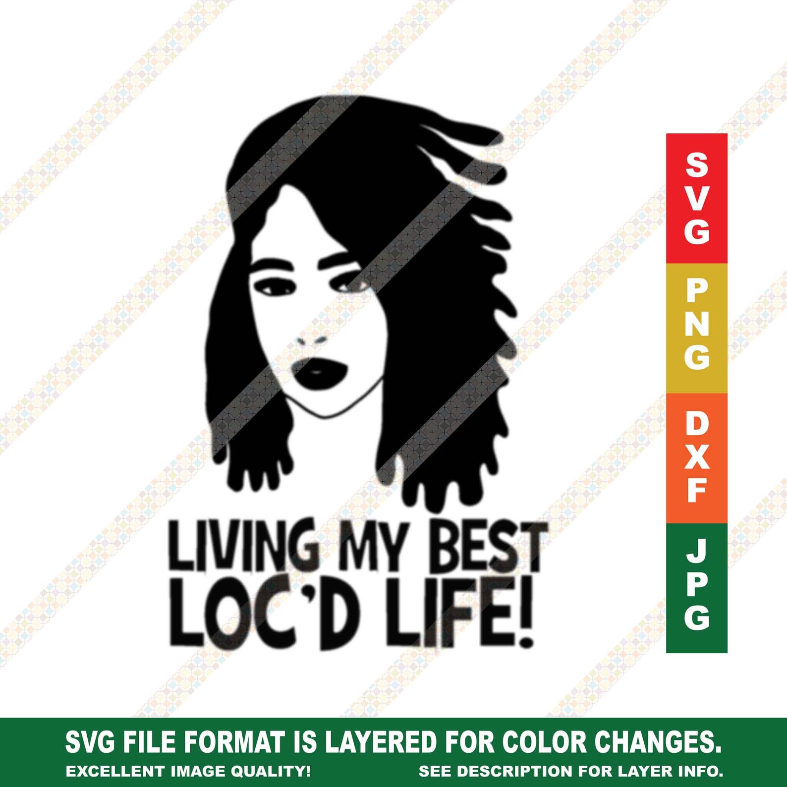 Locs SVG Living My Best Loc'd Life Quote PNG SVG Cricut - Etsy