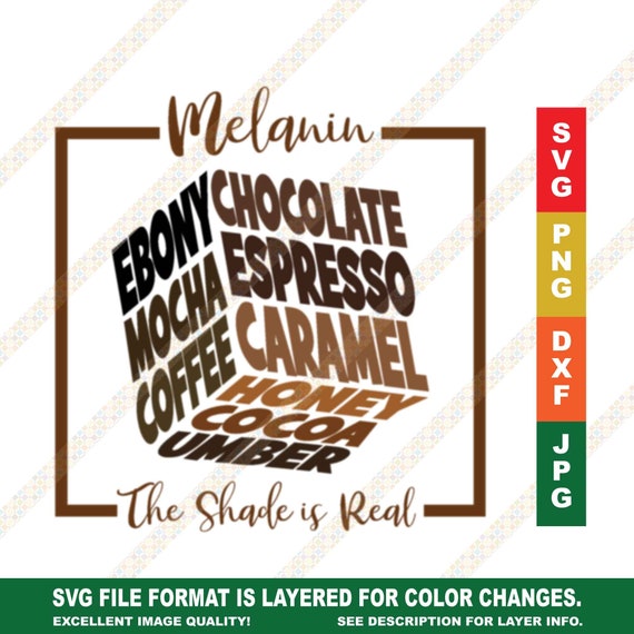 Melanin Cube SVG the Shade is Real 3D Cube PNG JPEG Ethnic - Etsy