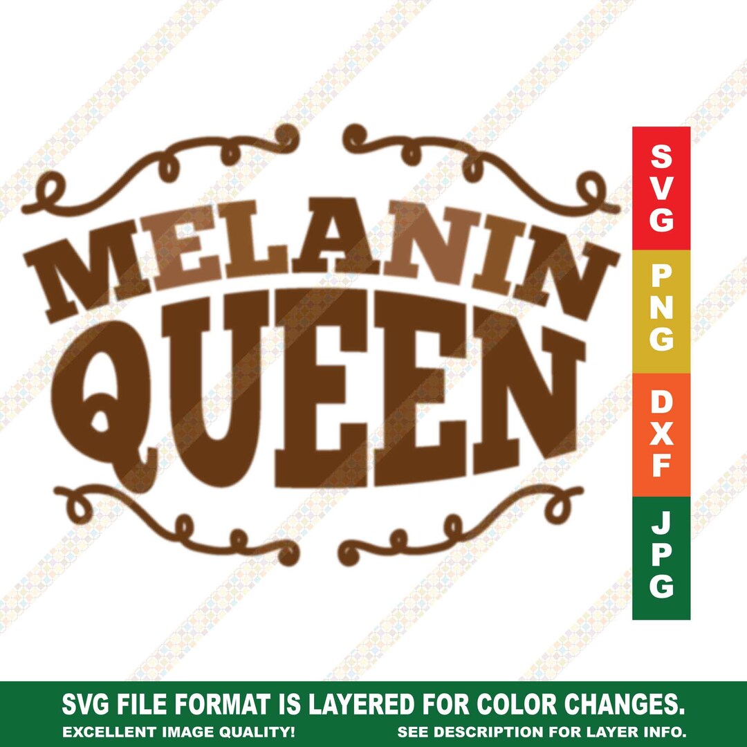 Melanin Queen Shades of Brown SVG Digital Download for Cricut or ...