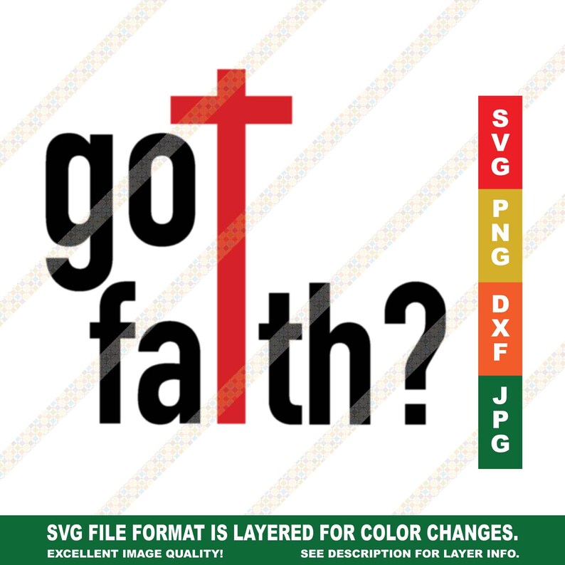 Got Faith Christian or Religious SVG DXF Cutting File for - Etsy