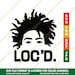 Black Man With Short Freeform Locs / Dreadlocks Loc'd SVG PNG JPG ...