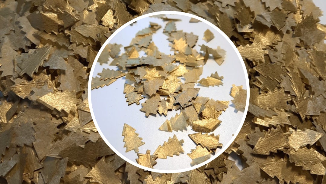 Eco Biodegradable Christmas Tree Confetti - Gold - Etsy Canada