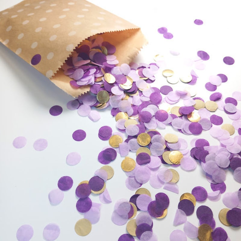 Purple Confetti - Etsy