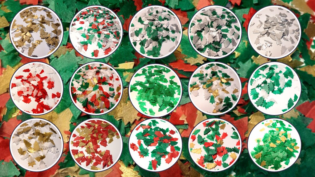 Biodegradable Christmas Tree, Gingerbread and Holly Confetti - Etsy
