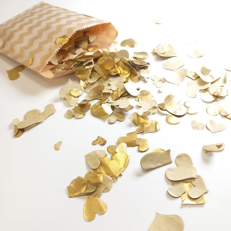 Biodegradable Wedding Confetti - Gold - Etsy