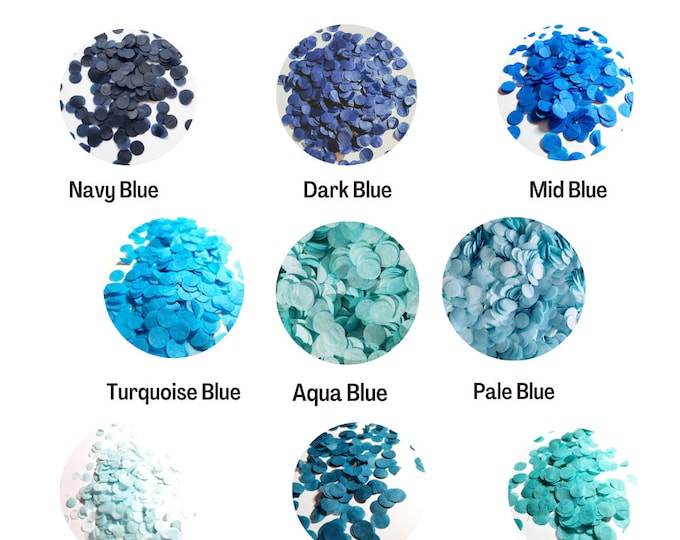 Navy Dot Confetti Navy Birthday Party Decorations Blue Birthday Party ...