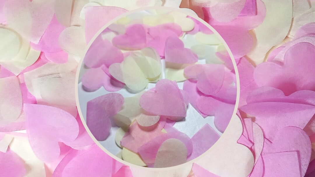 Eco Biodegradable Tissue Paper Wedding Confetti - Cream and Pale Pink ...