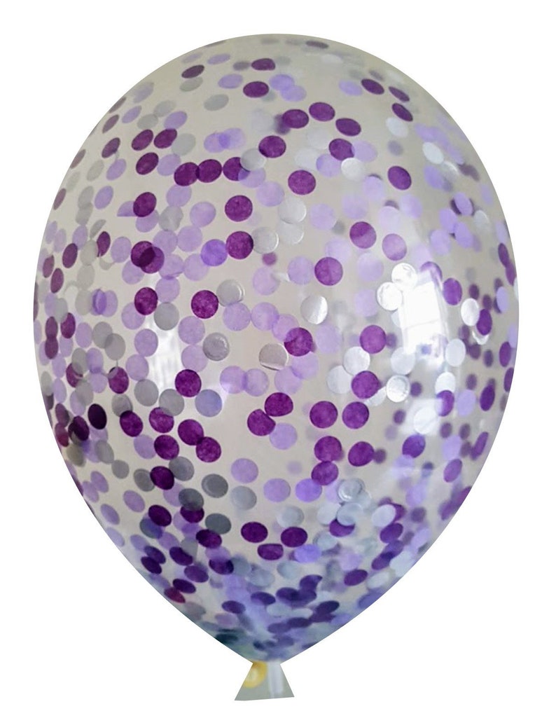 Biodegradable Lilac, Purple, White, Gold and Silver Mix Confetti ...