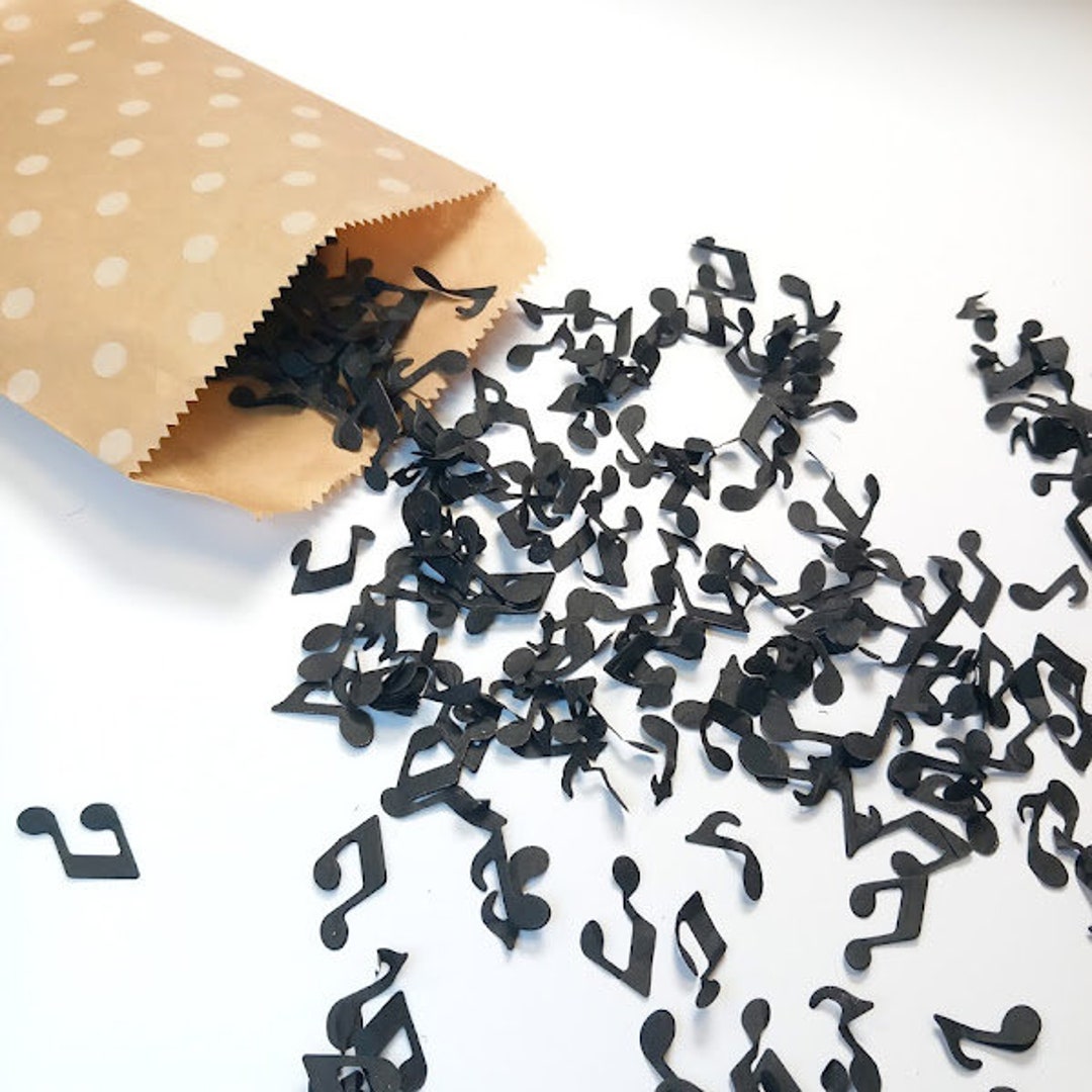 Biodegradable Wedding Music Notes Confetti - Black - Etsy