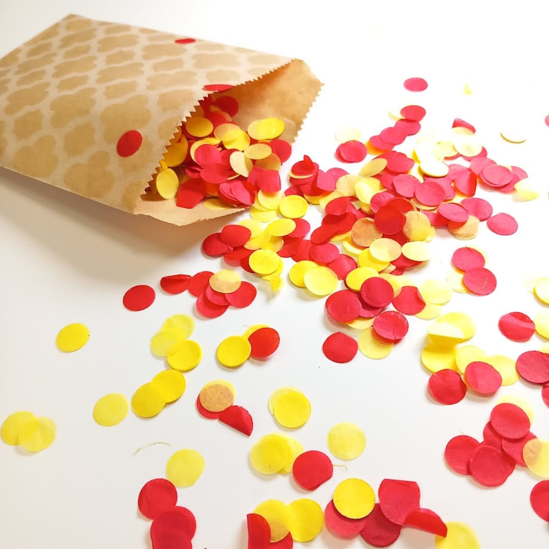 Biodegradable Red & Yellow Wedding Confetti Circus Mix - Red and Yellow ...