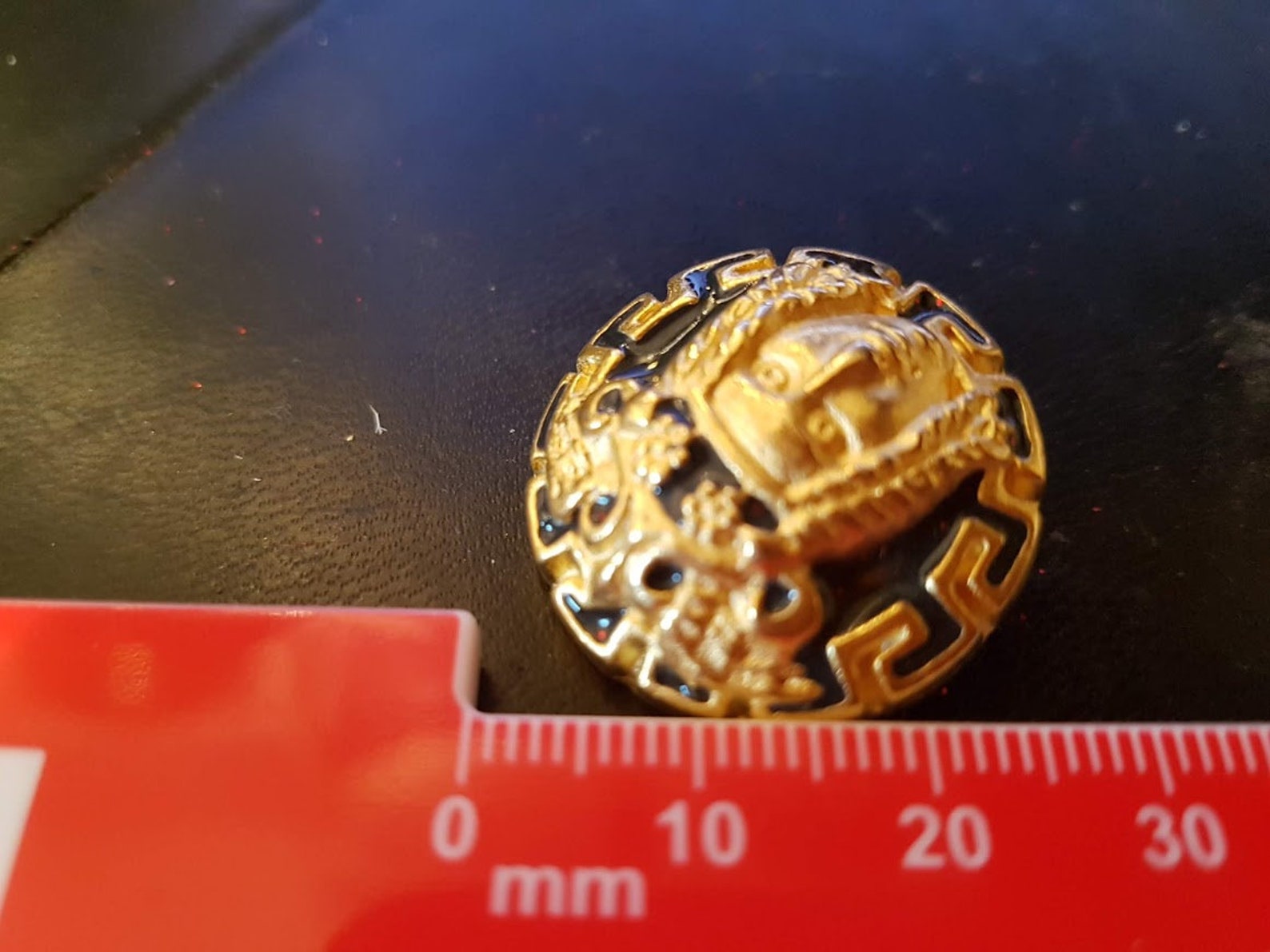 6 X Gold Metal Button With Egyptian Face on With Blue Enamel - Etsy