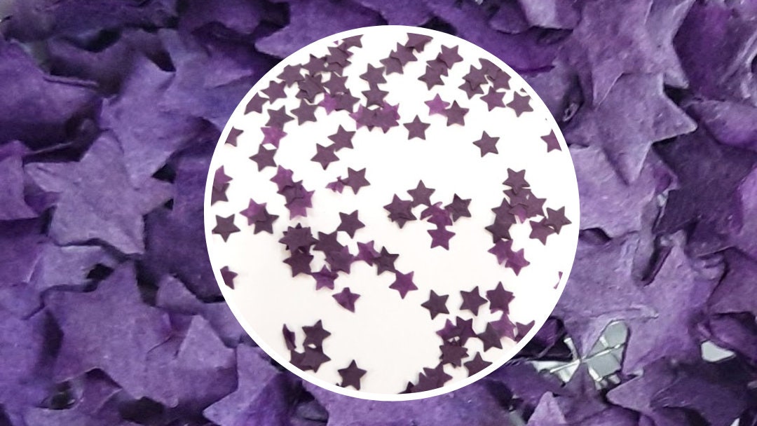 Eco Biodegradable Star Confetti - Dark Purple Confetti - Etsy