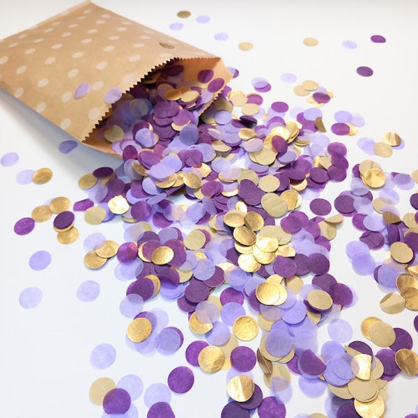 Purple Confetti - Etsy