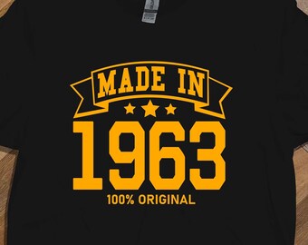 Made in 1963 Shirt - Etsy