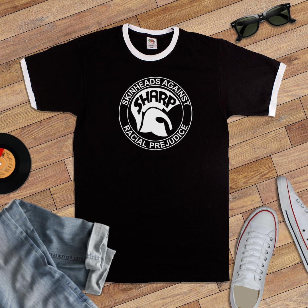 SHARP Skinheads Against Racial Prejudice Ringer T-shirt Various Sizes ...