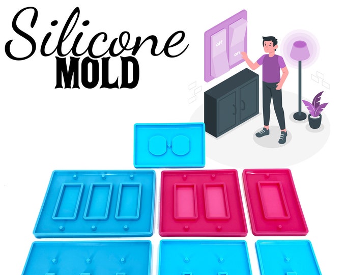 Light Switch Silicone Mold, Outlet Cover Mold, Switch Plate Cover Mold ...