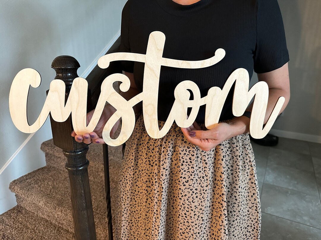 Name Custom Wall Decor Wood Name Sign Custom to Name Last Name Wood ...