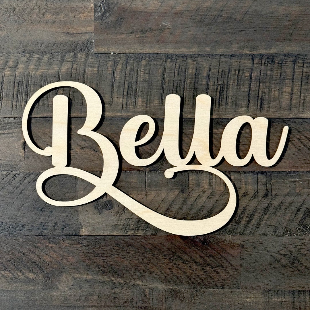 Custom Wood Name Sign Cutout Baby Name Sign Above the Crib Sign Large ...