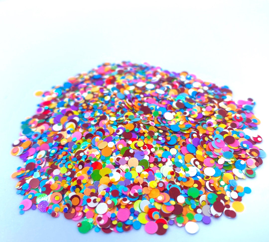 Rainbow Round Shape Glitter Solvent Resistant Glitter for Tumblers ...