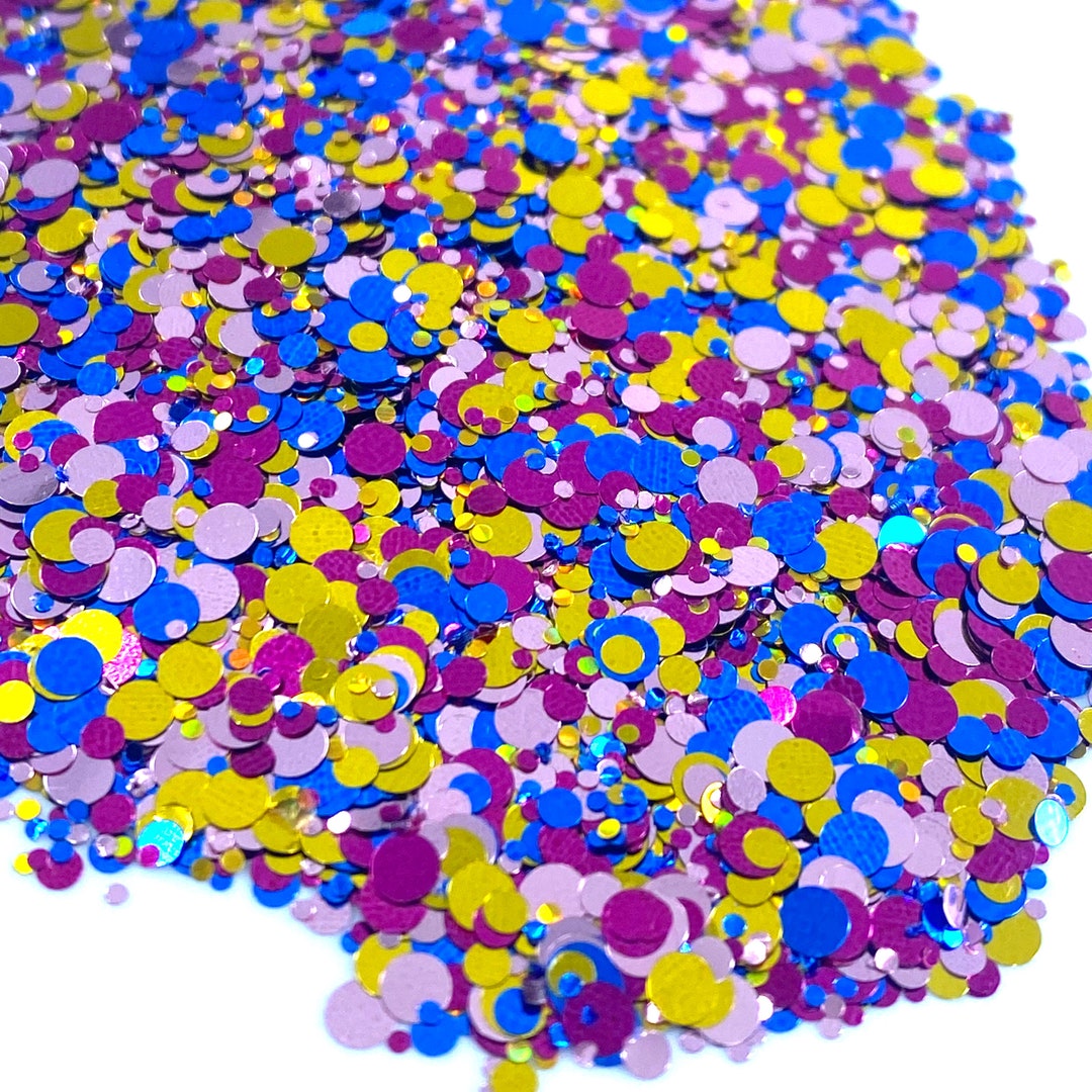 Circus Round Glitter Shapes Solvent Resistant Glitter Lips for Tumblers ...