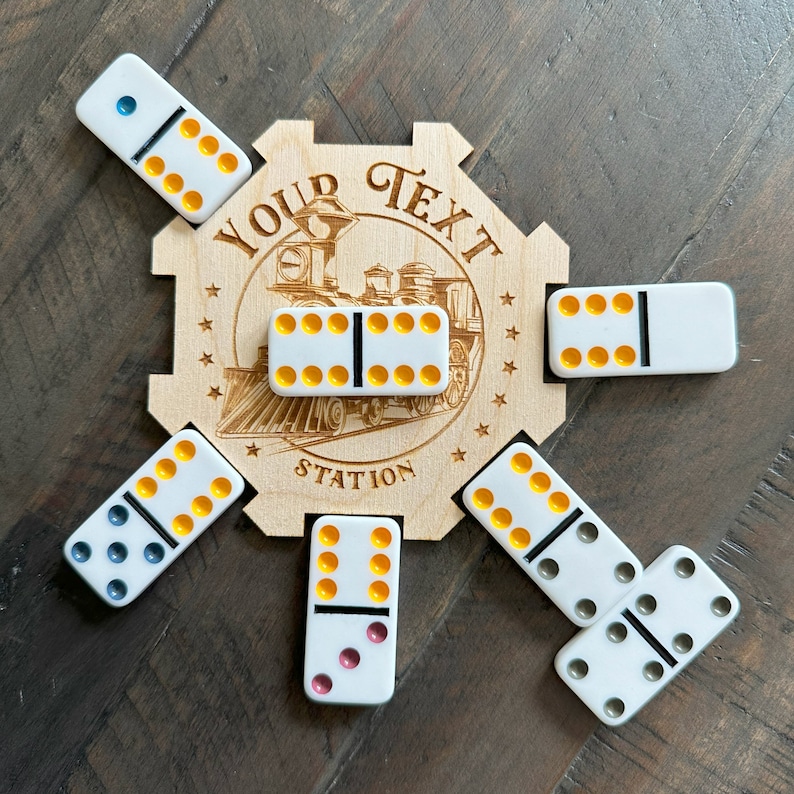 Mexican Train Hub Dominoes Domino Games Birthday Gift Wedding Gift ...