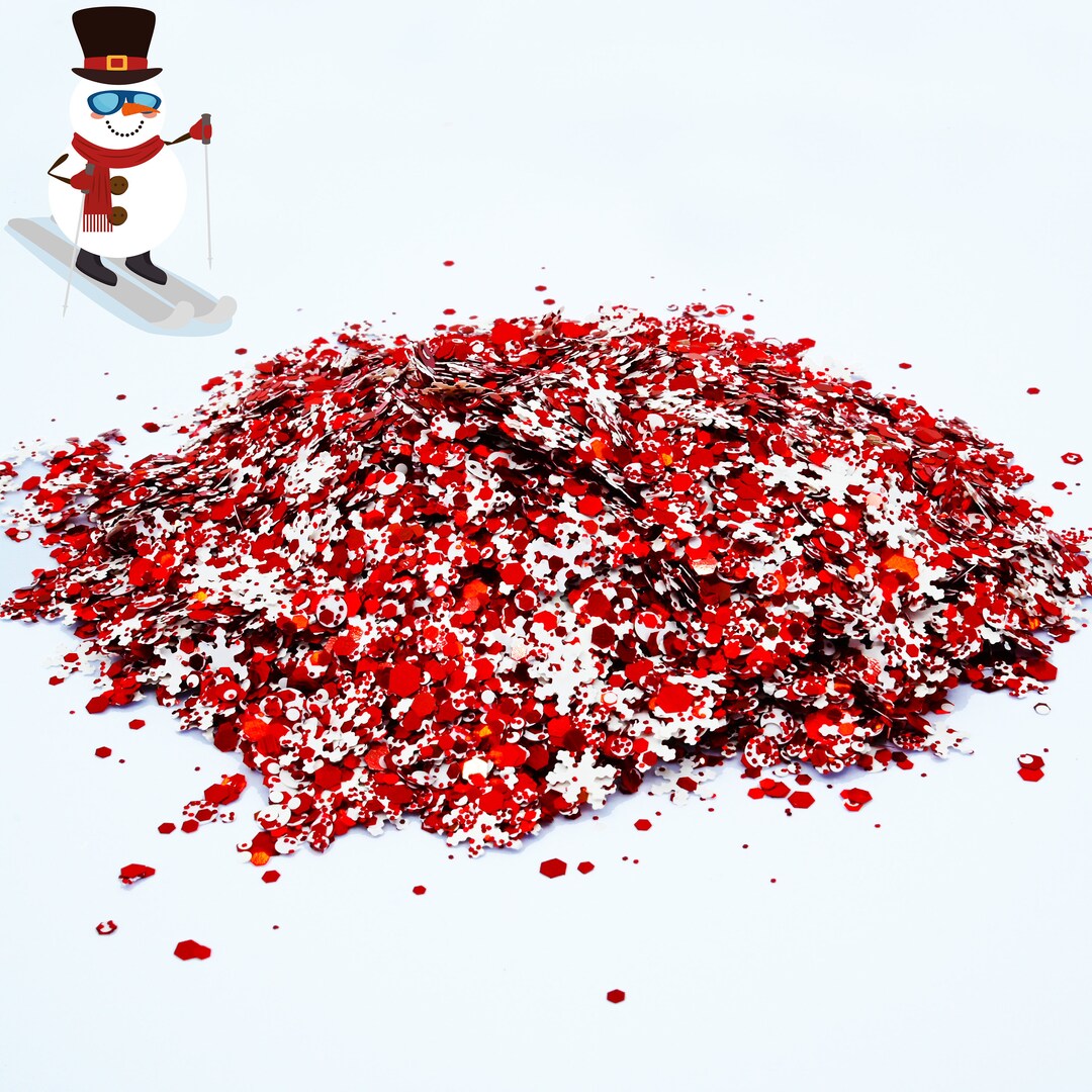 Peppermint Snowflake Shape Mix Glitter, Christmas Peppermint Solvent ...