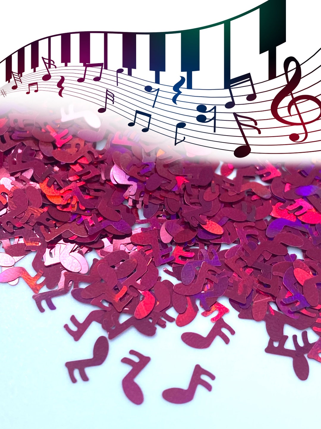 Music Note Shape Glitter, Solvent Resistant, Music Note Solvent ...