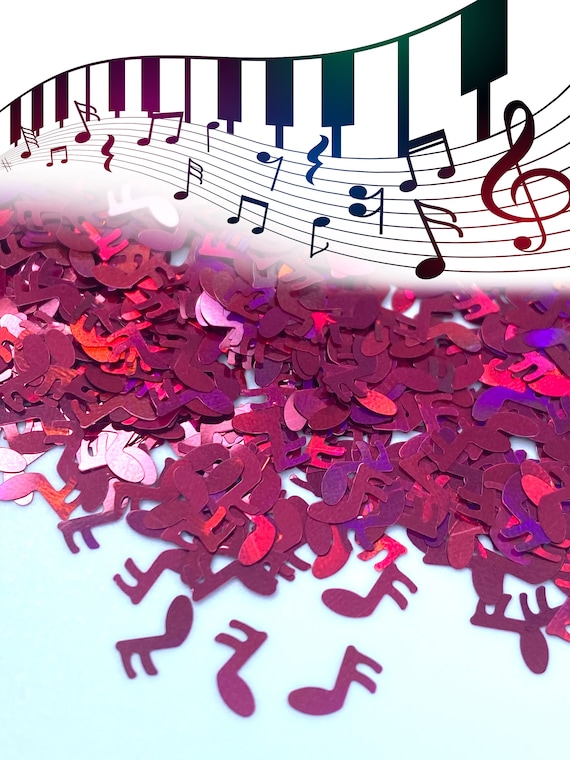 Music Note Shape Glitter Solvent Resistant Music Note - Etsy