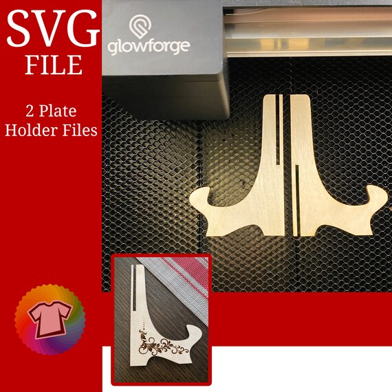 Svg file Plate stand design for cnc laser cutter Easel | Etsy
