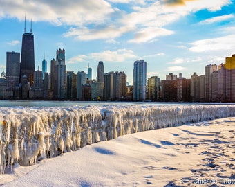 Chicago River Photography Skyline photo Black and White | Etsy