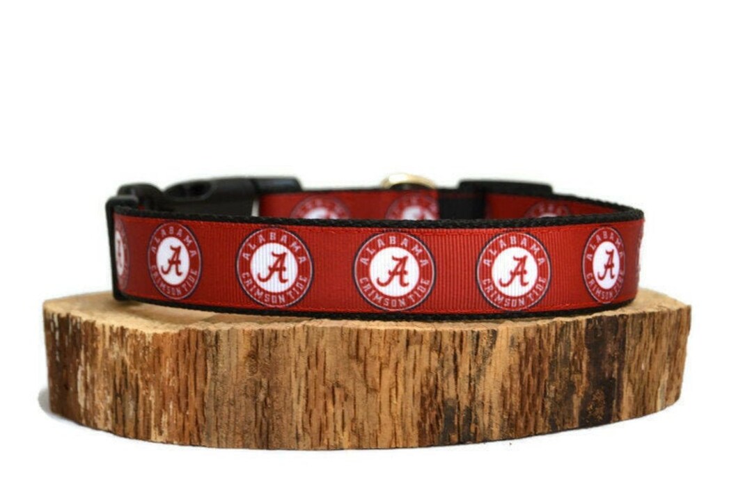 Alabama Crimson Tide Dog Collar, Roll Tide, - Etsy