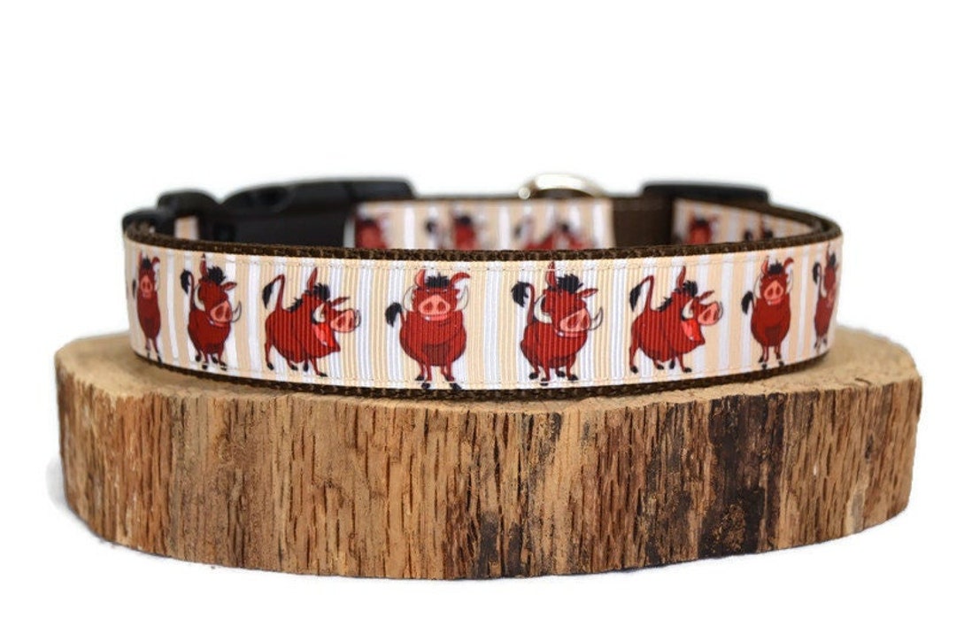Pumbaa Lion King Dog Collar - Etsy