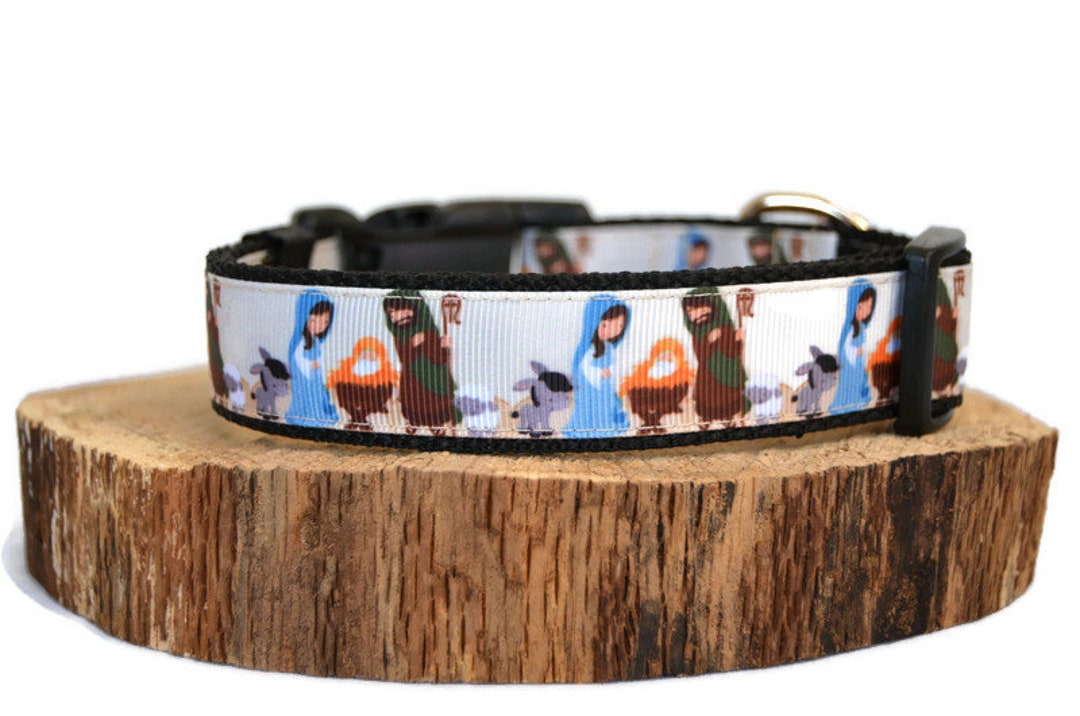 Jesus, Mary, and Joseph Manger Dog Collar, Christian Dog Collar, Jesus ...
