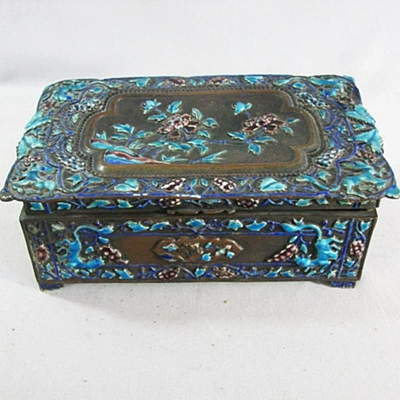 Chinese Enamel Box - Etsy
