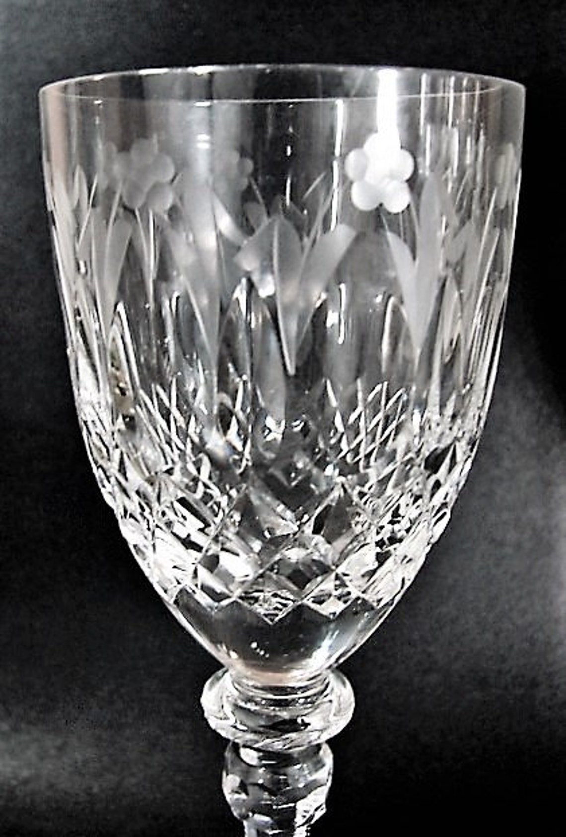 10 Rogaska Wine Glasses Queen Pattern Vintage Stemware 7 - Etsy